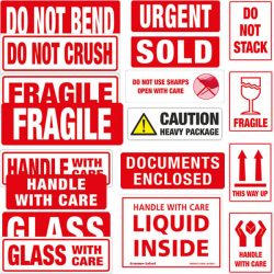 Parcel Warning Labels - Crusader Packaging Ltd